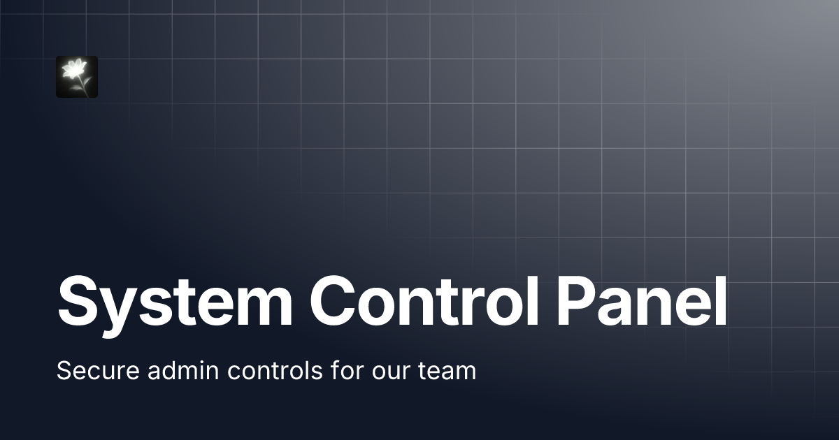 System Control Panel | Seraph Docs