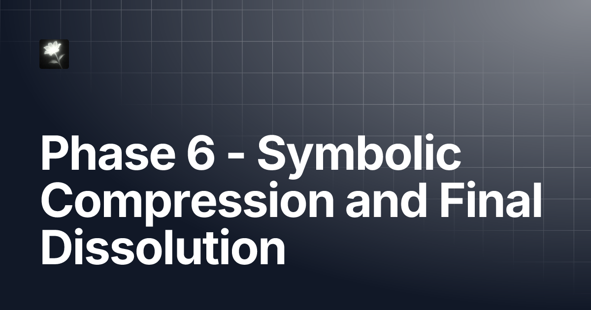 Phase 6 - Symbolic Compression and Final Dissolution | Seraph Docs